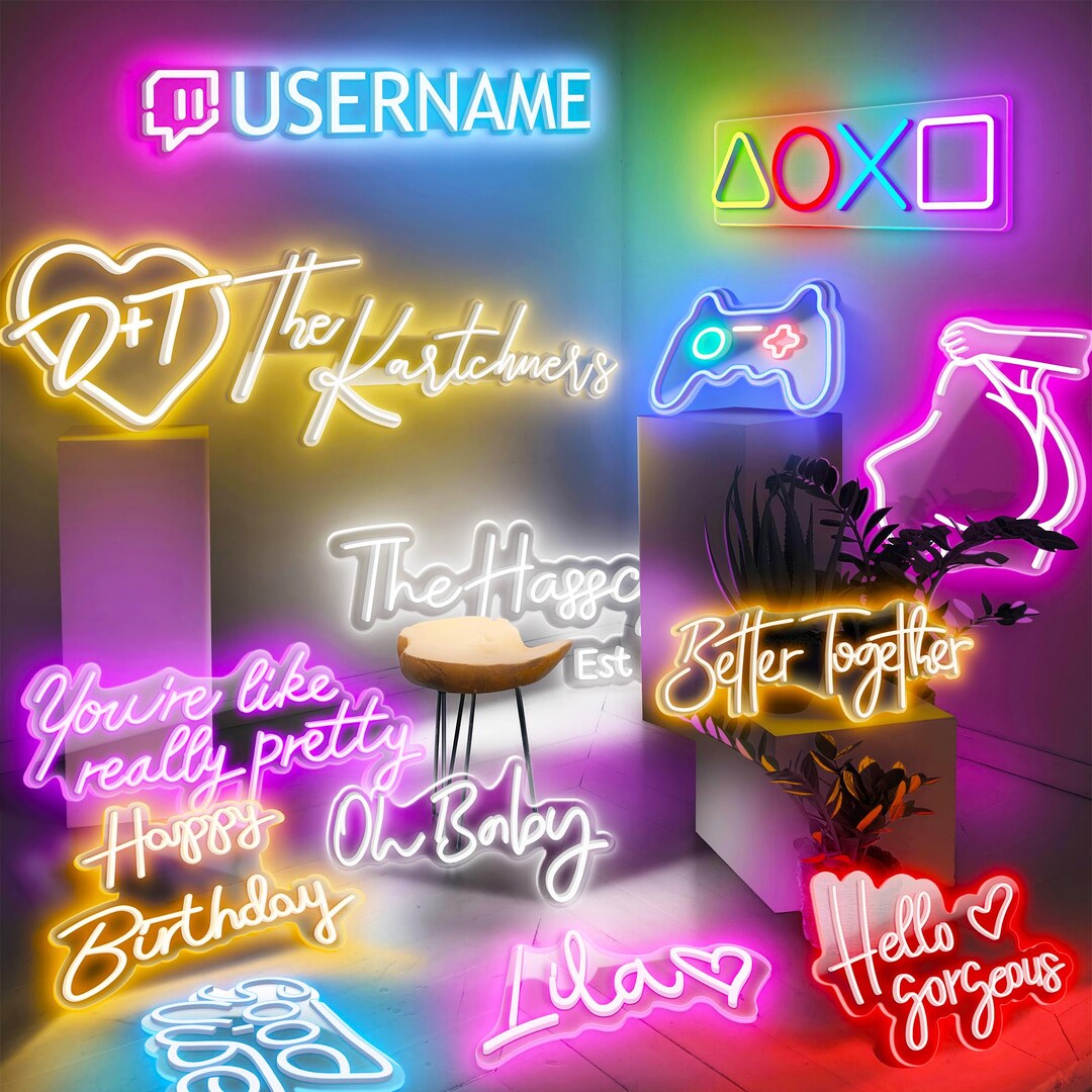 Business Neon Sign|custom Neon Logo Sign|store Neon Sign|business Neon ...