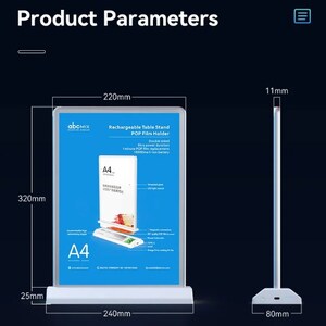 Custom Restaurants Menu Led Light Box Advertising Poster,custom Desktop ...