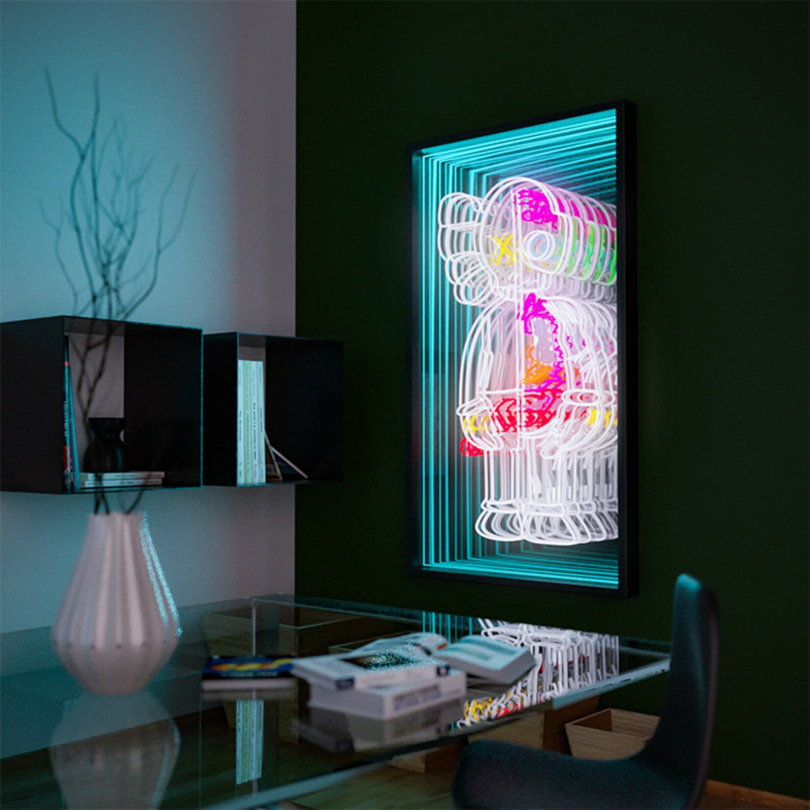Personalized Infinity Mirror,custom Infinity Neon Mirror, Neon Mirror ...