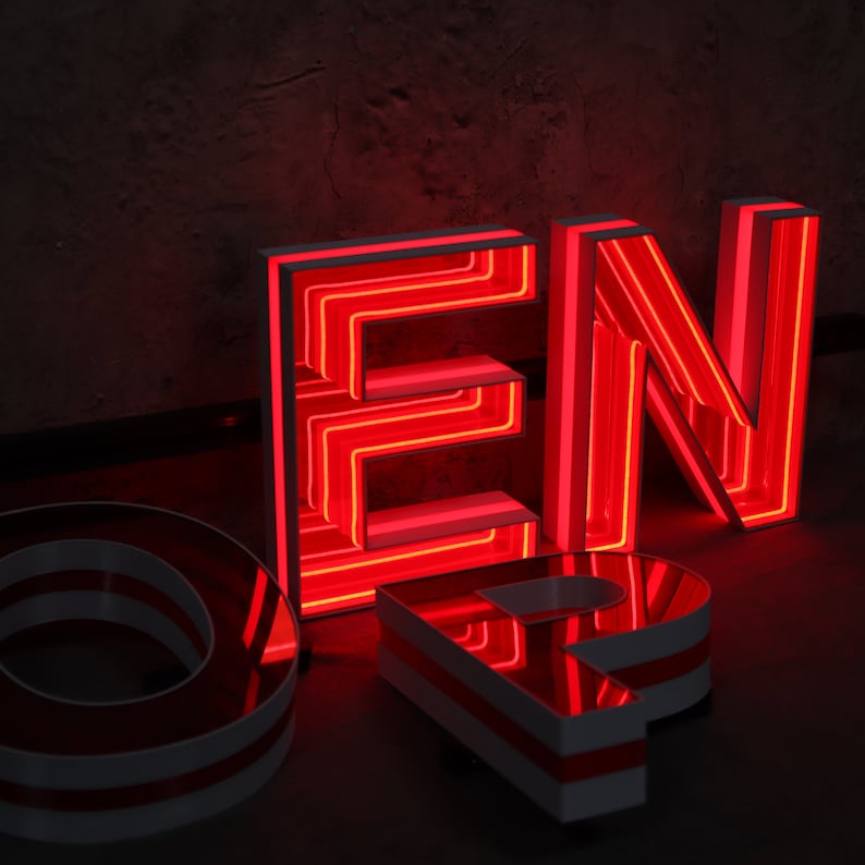 Infinity Mirror Sign,custom Mirror Neon Sign,light up Letter,infinity ...