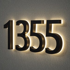 Personalized House Number, Backlit House Numbers,custom Illuminated ...
