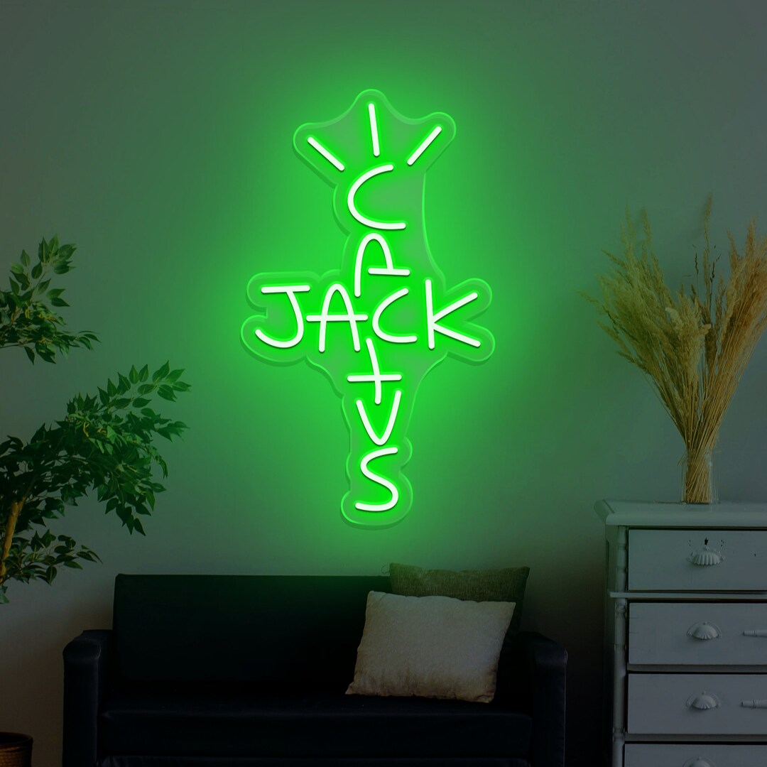 Cactus Jack Neon Signneon Light Sign Wall art Neon Light for Rap ...