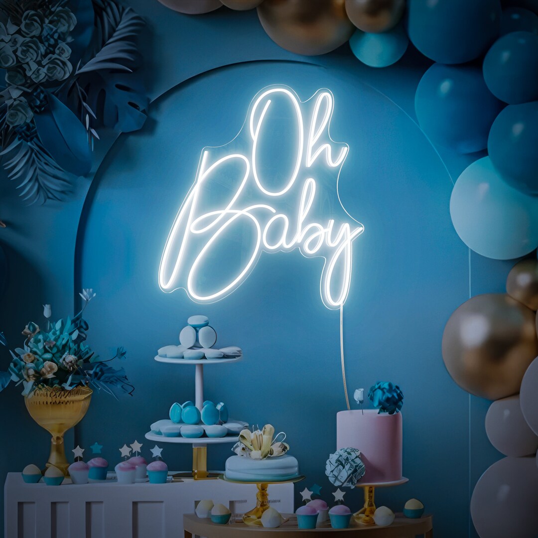 Oh Baby Neon Sign,custom Neon Sign,personalized Neon Sign for Baby,neon ...