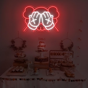 Kaws Led Neon Sign,anime Neon Sign,game Room Neon Sign,custom Neon Sign ...