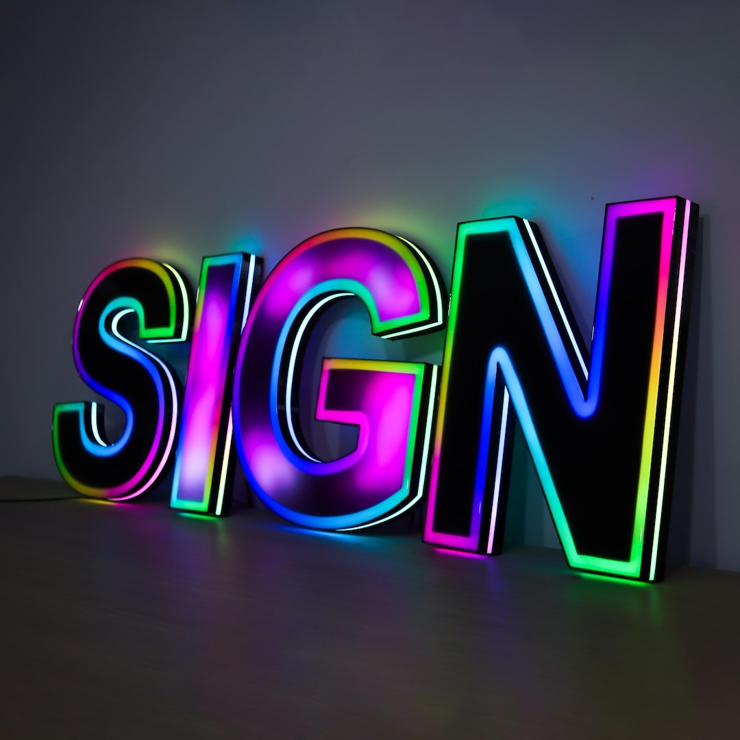 Led Channel Letter,rgb Custom Logo Sign,3d Letter Sign,company Wall ...