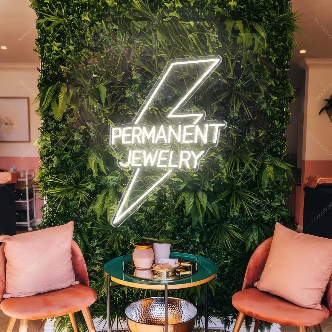 Permanent Jewelry Neon Sign,jewelry Room Neon Sign,custom Neon Sign ...