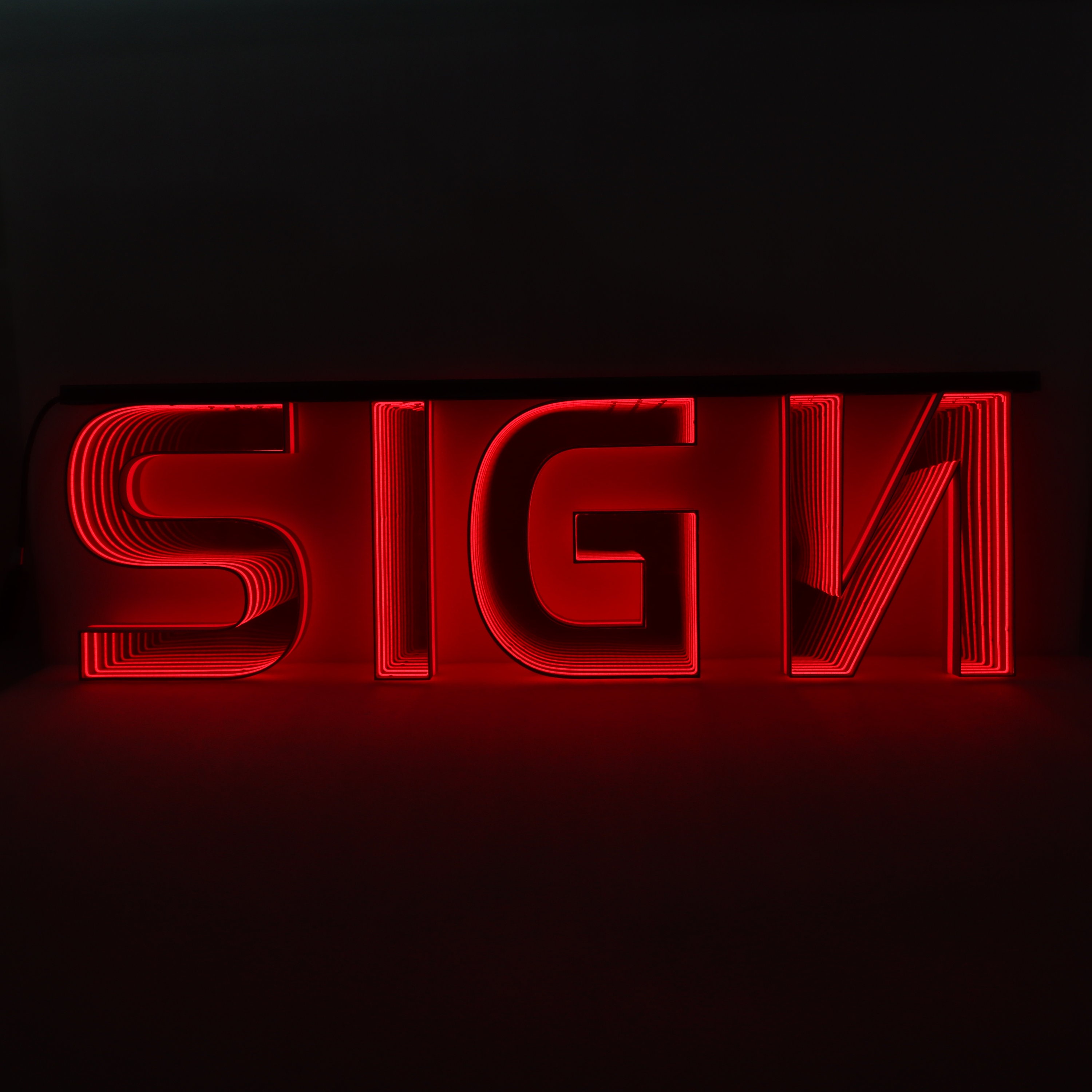 Custom Infinity Mirror Sign,led Track Letters, 3D Infinity Mirror Sign ...