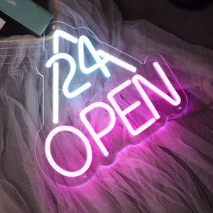 24 House Open Sign| Business Logo Sign|open Led Neon Light |open Sign ...