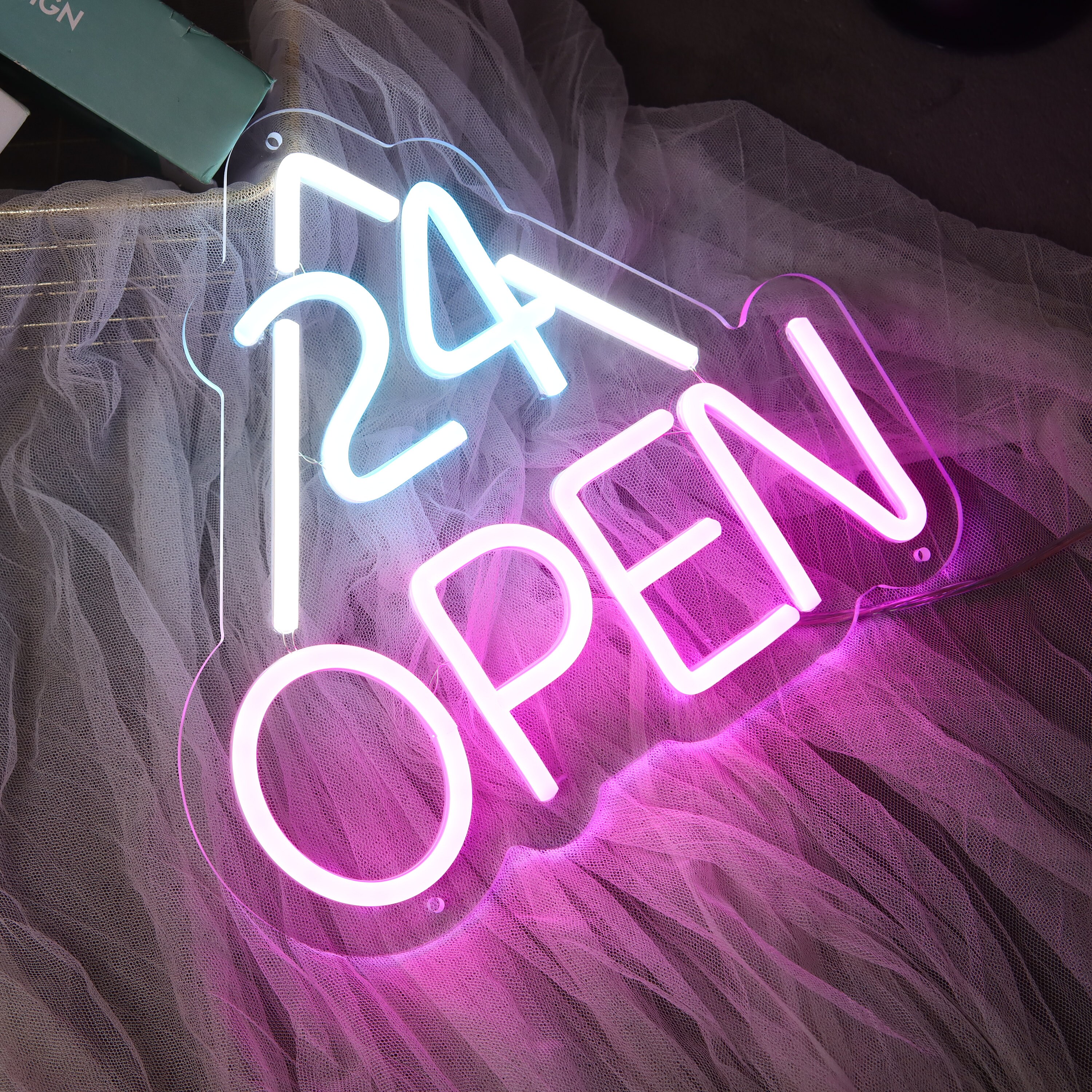 24 House Open Sign| Business Logo Sign|open Led Neon Light |open Sign ...