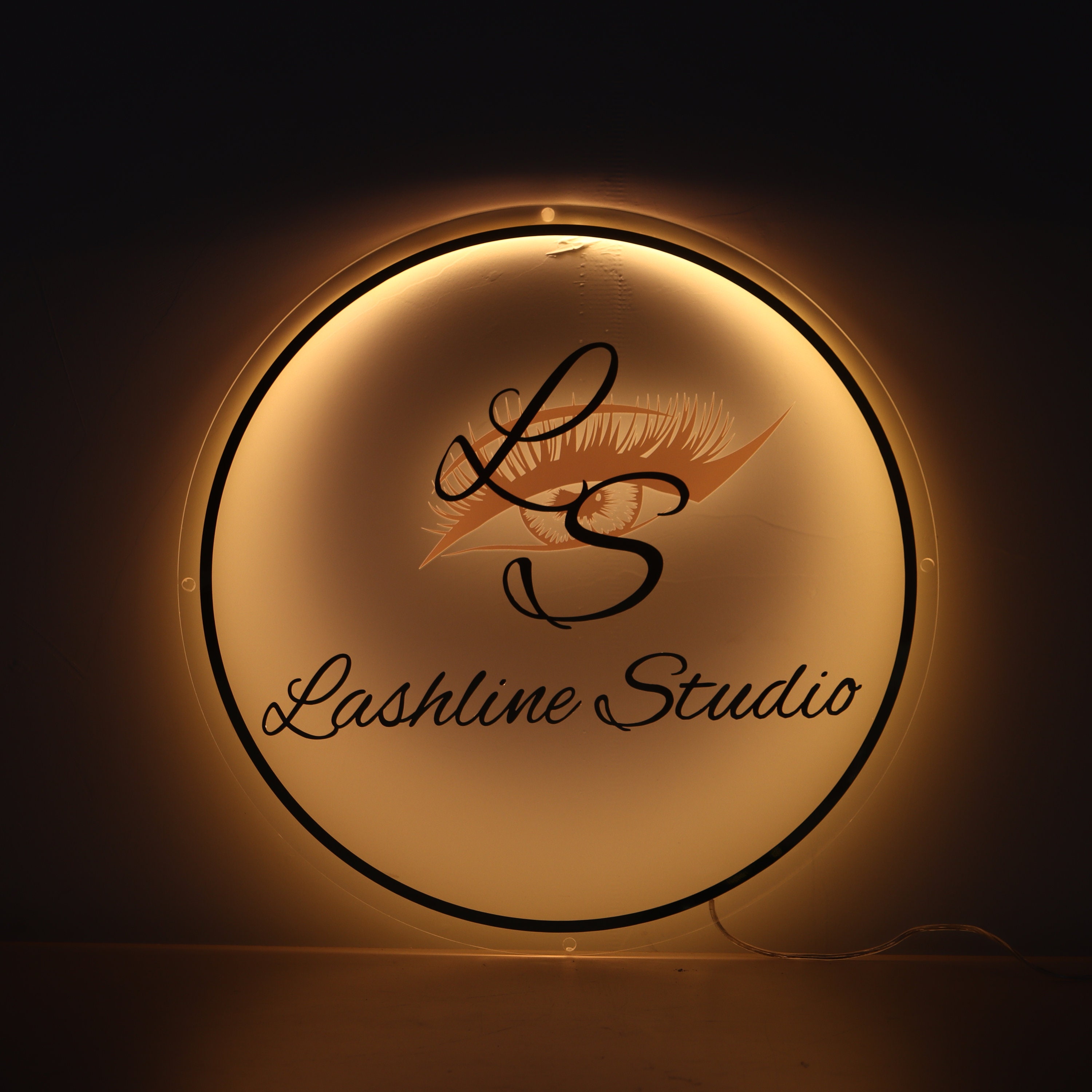 Salon Logo Sign,acrylic Logo,hair Studio Light up Sign,beauty Salon ...