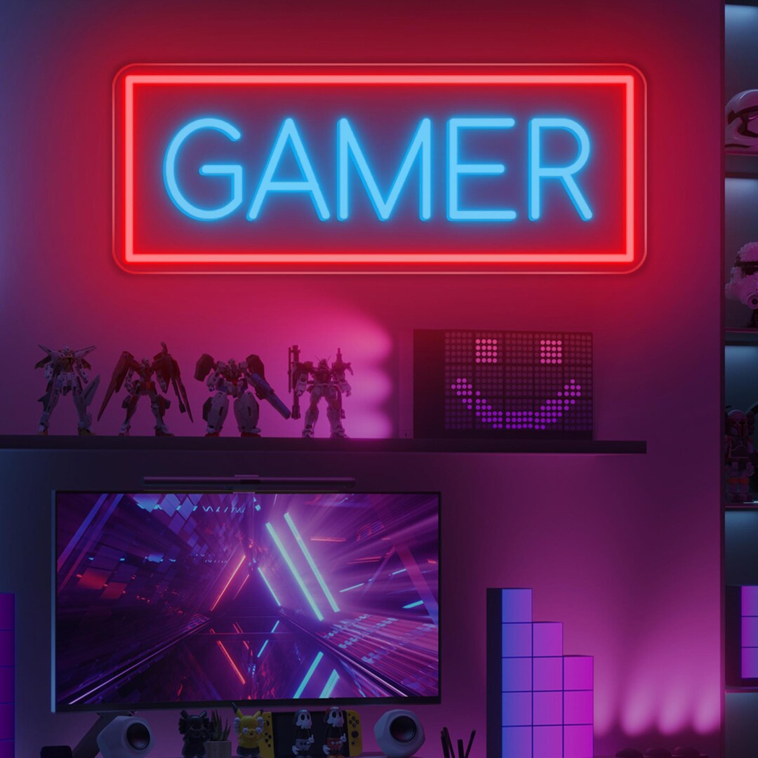 Gamer Neon Sign, Personalize Gamer Neon Light, Gamer Gift, Game Room ...