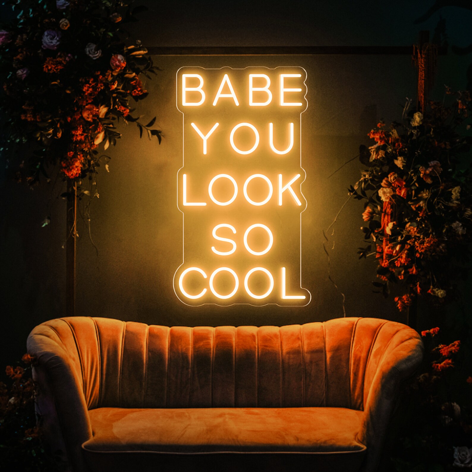 Baby You Look so Cool Neon Sign, Neon Sign Bar Art Decoration,neon Sign ...
