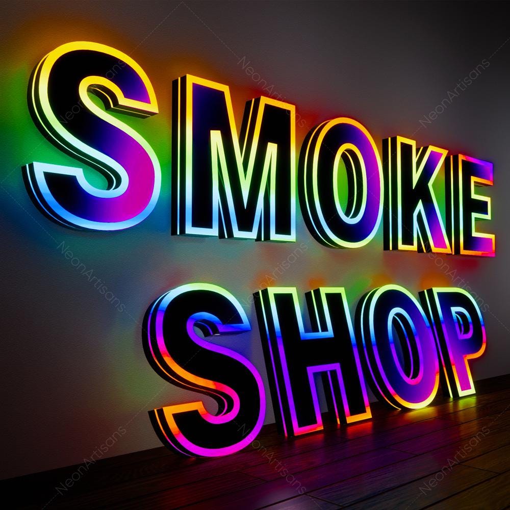 Smoke Shop Logo Sign,custom Letter Sign for Somke Shop Business Logo ...