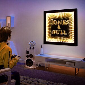 Personalized Infinity Mirror,custom Infinity Neon Mirror, Neon Mirror ...