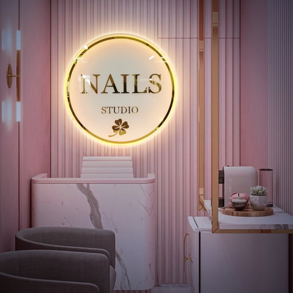 Backlit Wall Sign Logo - Etsy