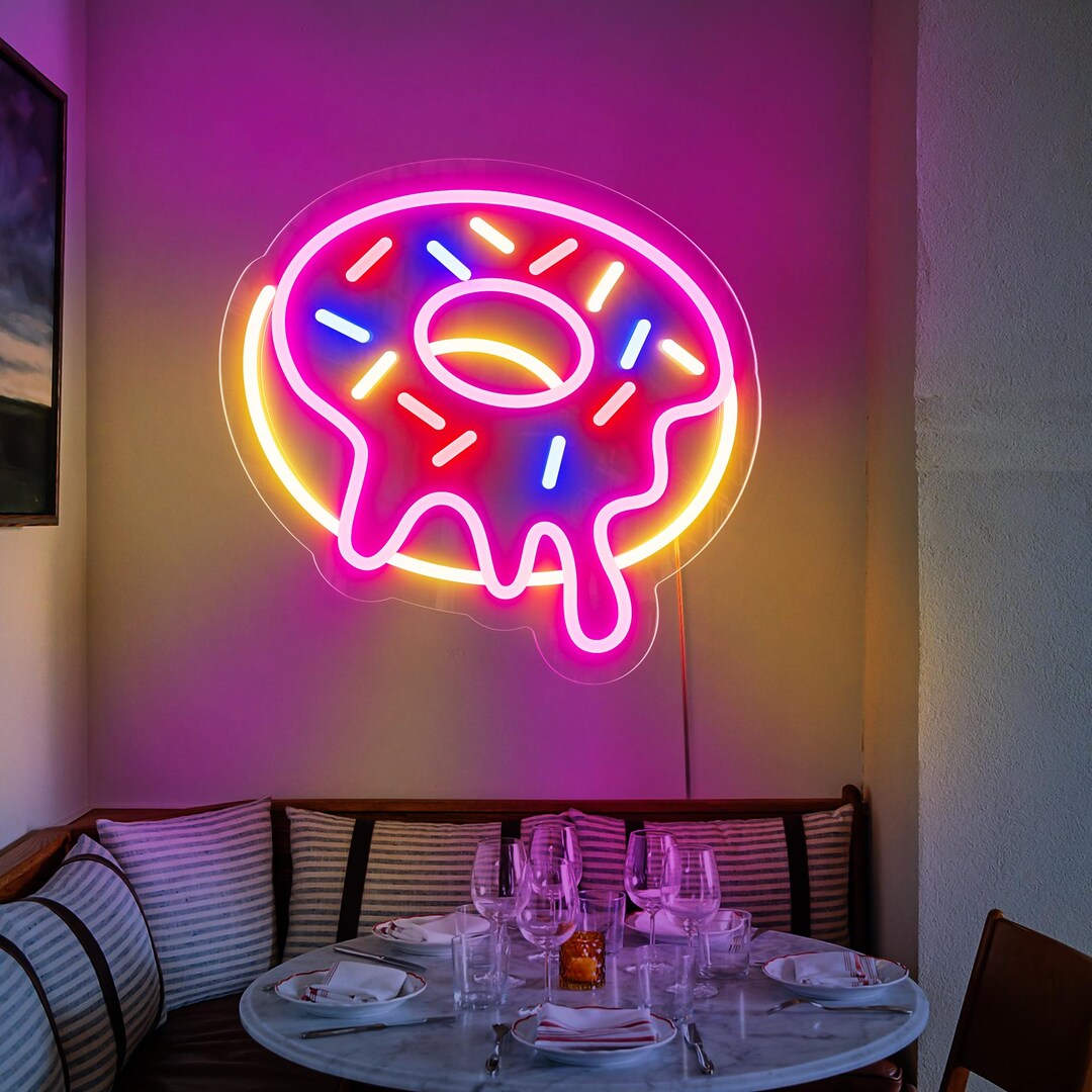 Sweet Donuts Neon Sign,custom Food Neon Sign,custom Food Bakery Night ...