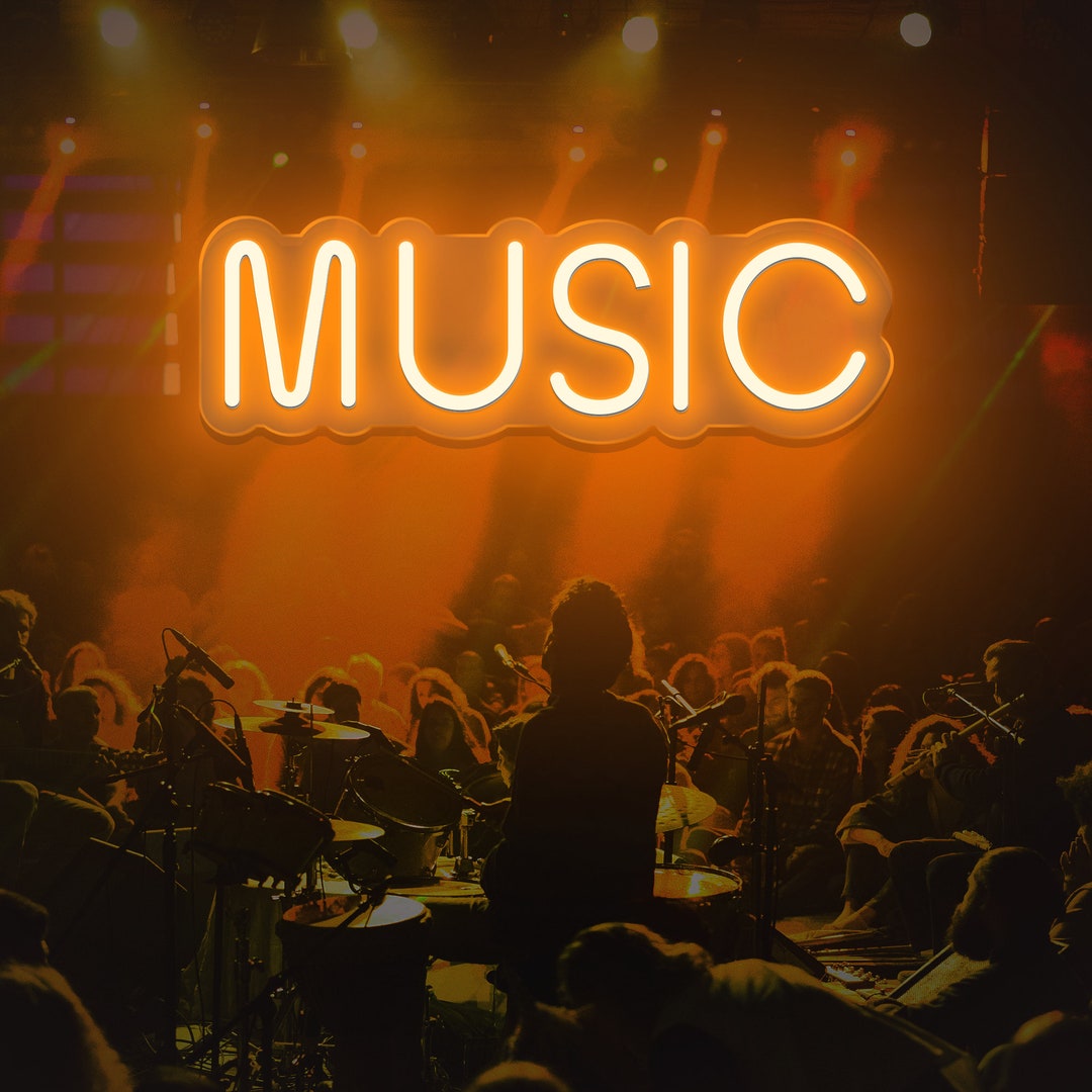 Music Neon Sign, Music Neon Light, Music Led Sign, Music Light Sign ...