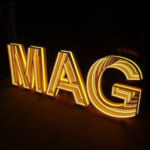 Light up Letter|infinity LED 3D Infinity Mirror Neon for Musical Decor ...