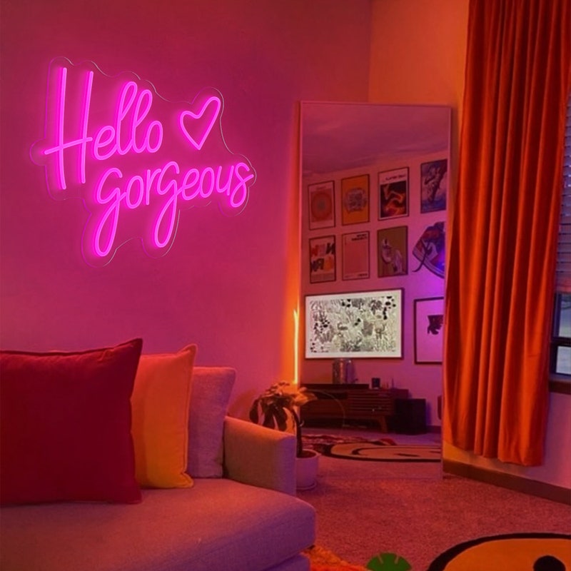 Hello Gorgeous Neon Sign - Etsy