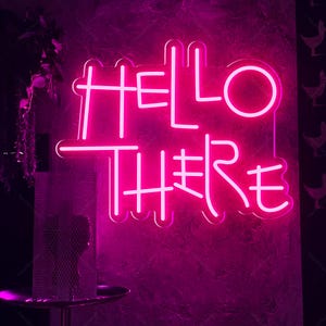 Hello There Neon Sign,neon Party Decor,blinking Spooky Neon Light,game ...