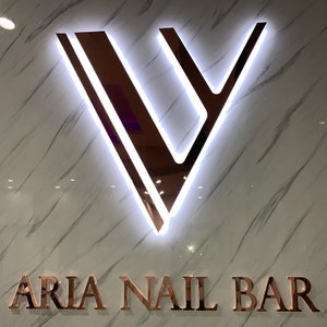 Custom 3D Metal Backlit Sign,sign for Business,halo Illuminated 3D Logo ...