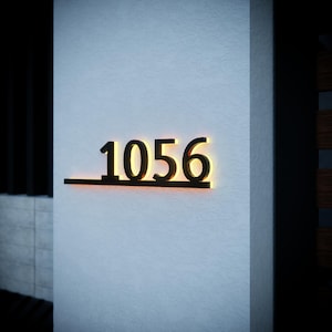 Modern House Number, Personalize Your Address Sign,modern Deco St Name ...