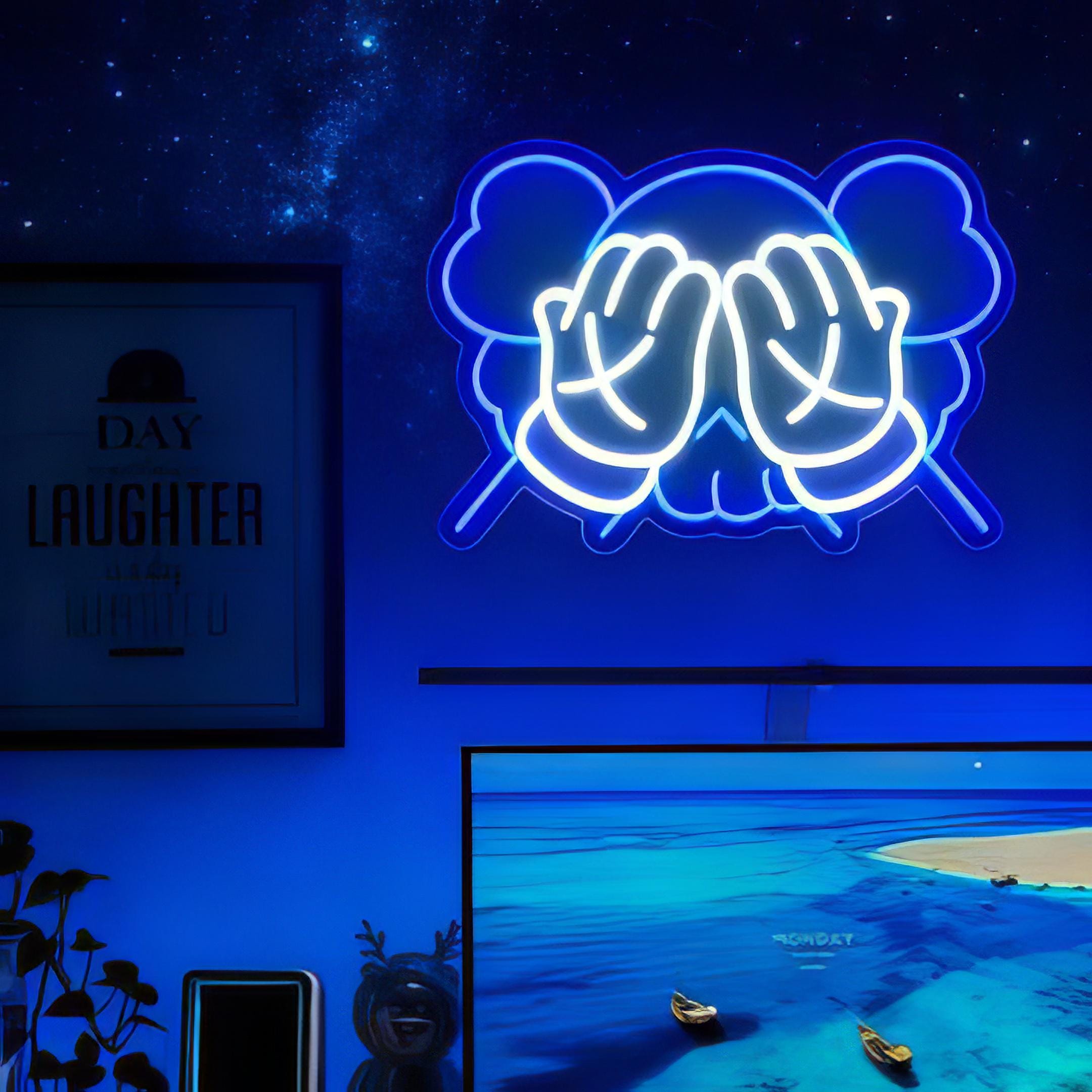 Kaws Led Neon Sign,anime Neon Sign,game Room Neon Sign,custom Neon Sign ...