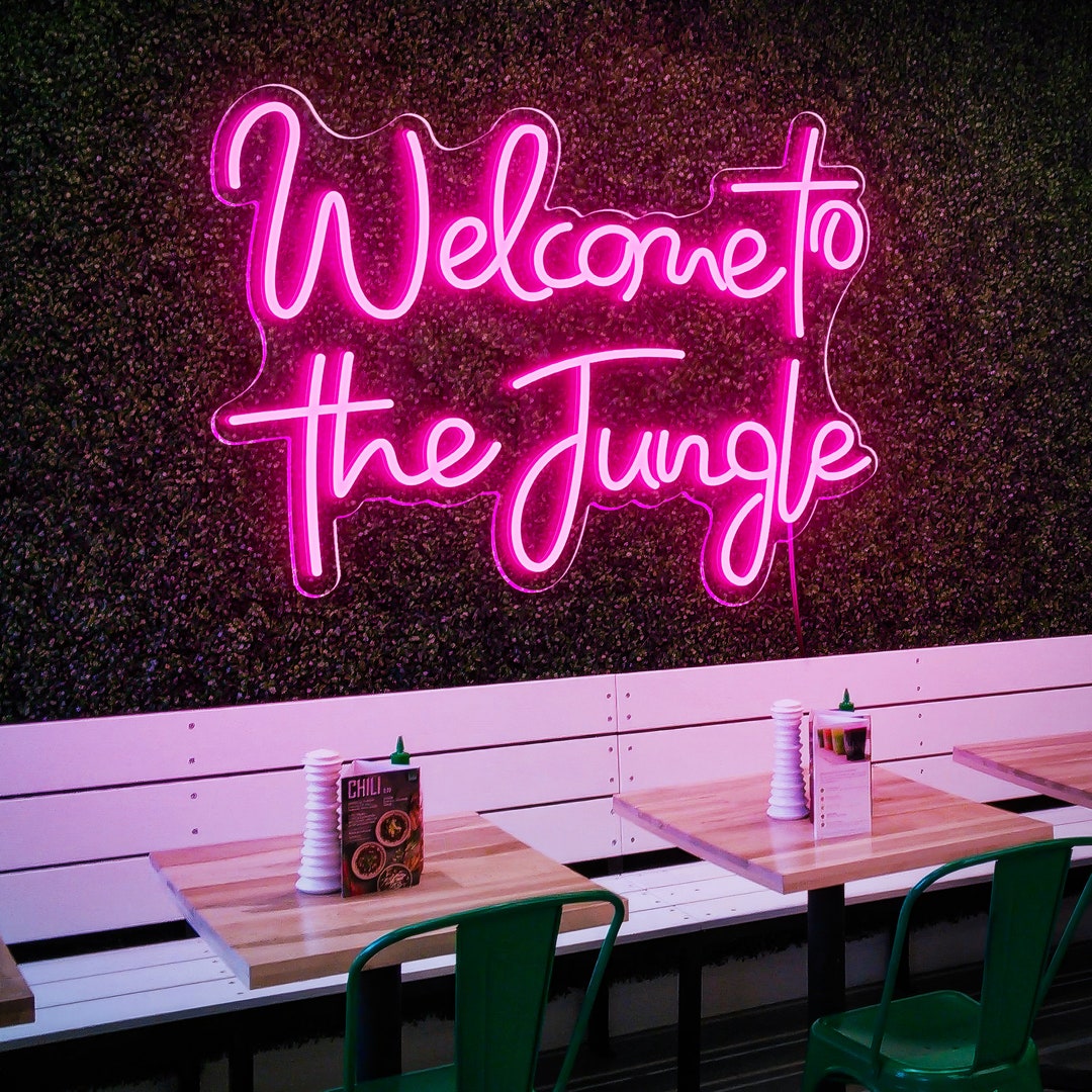 Welcome to the Jungle Led Sign ,shop Neon Sign,jungle Neon Sign,welcome ...