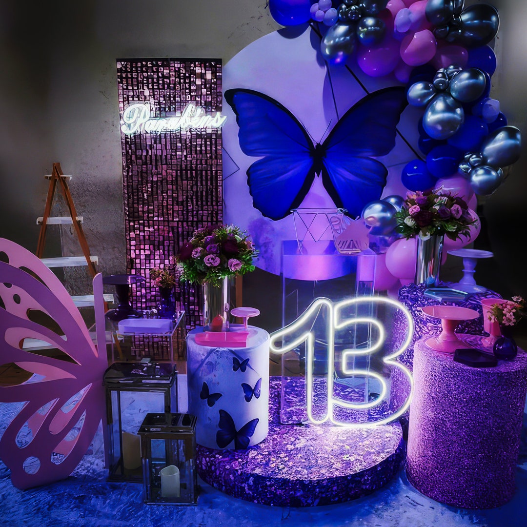 Large Light up Neon Sign Number|0-9 LED Neon Light |birthday Signs ...