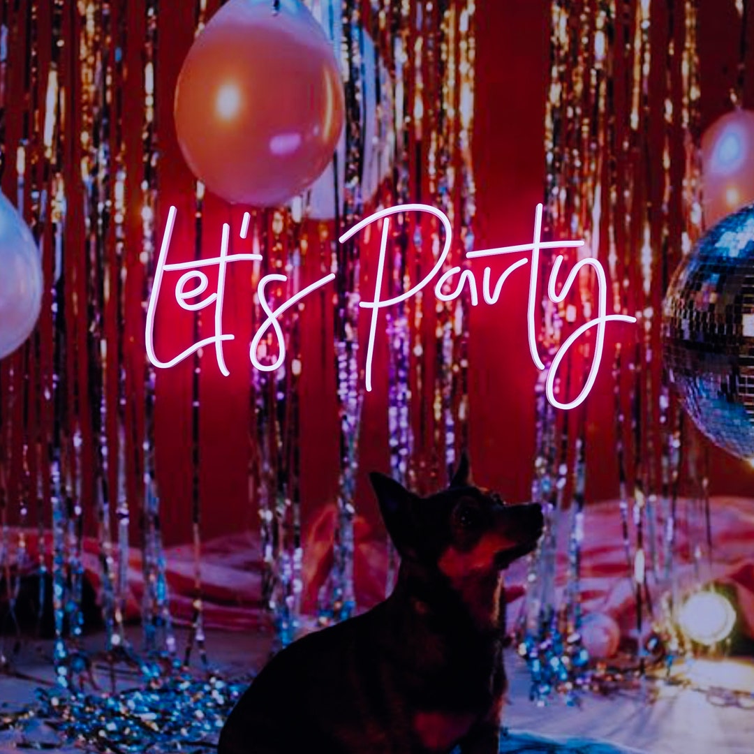 Let's Party Neon Sign, Bar Neon Sign, Neon Wedding Sign, Birthday Sign ...