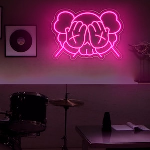 Kaws Led Neon Sign,anime Neon Sign,game Room Neon Sign,custom Neon Sign ...
