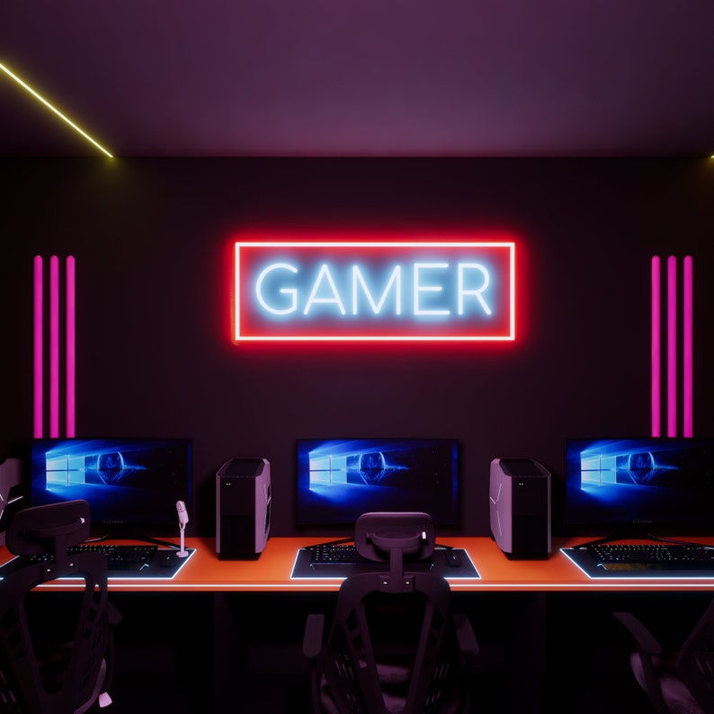 Gamer Neon Sign, Personalize Gamer Neon Light, Gamer Gift, Game Room ...