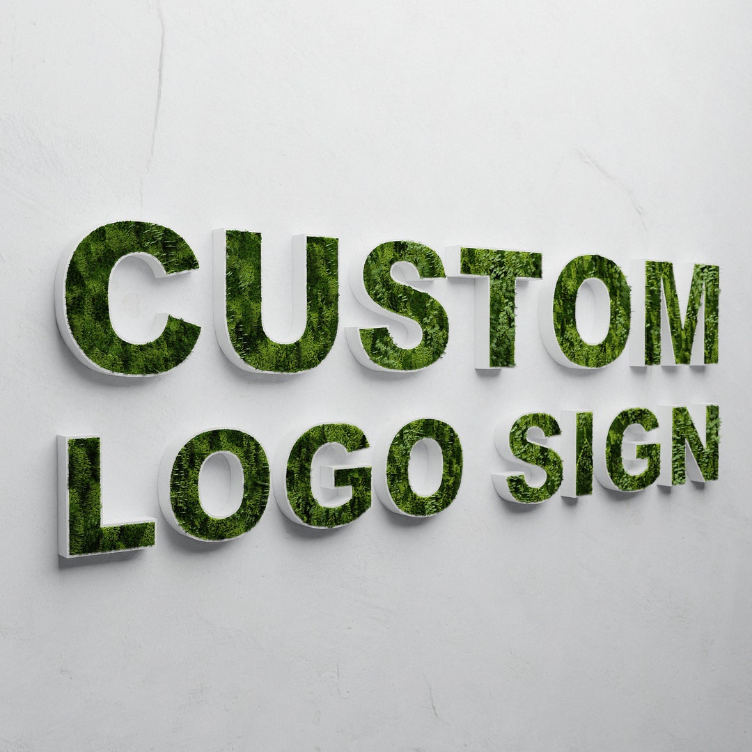 Wall Moss Logo Decor|custom Moss Sign| Moss Letter|custom Moss Logo ...