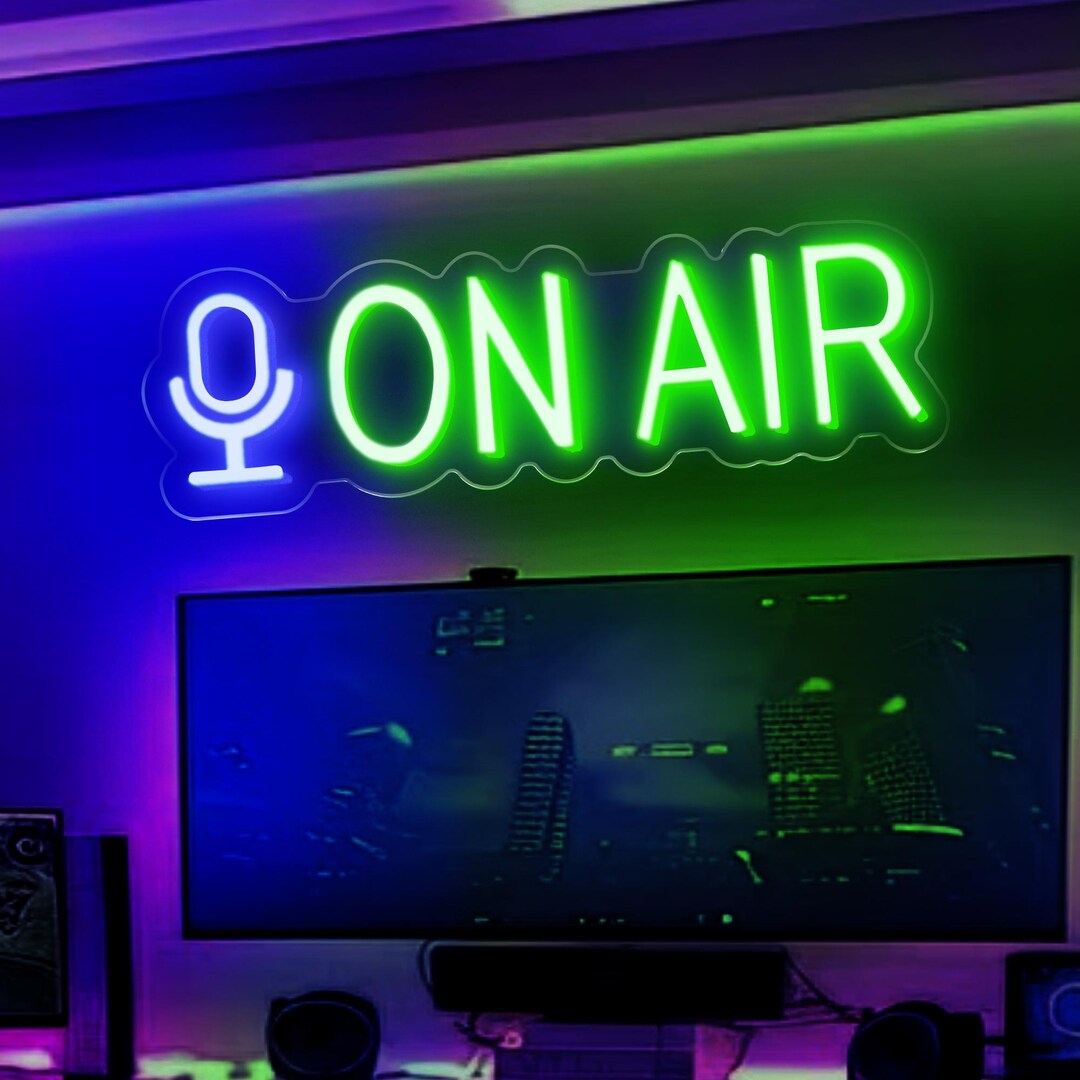 On Air Neon Sign, Custom Neon Sign Live Streaming Recording Led Light ...