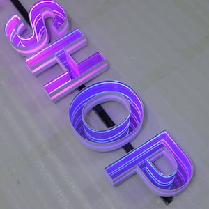 Light up Letter|infinity LED 3D Infinity Mirror Neon for Musical Decor ...