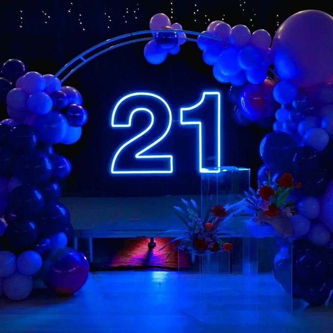 Number Neon Sign, Custom Birthday Decor,neon Sign Number 0-9,birthday ...