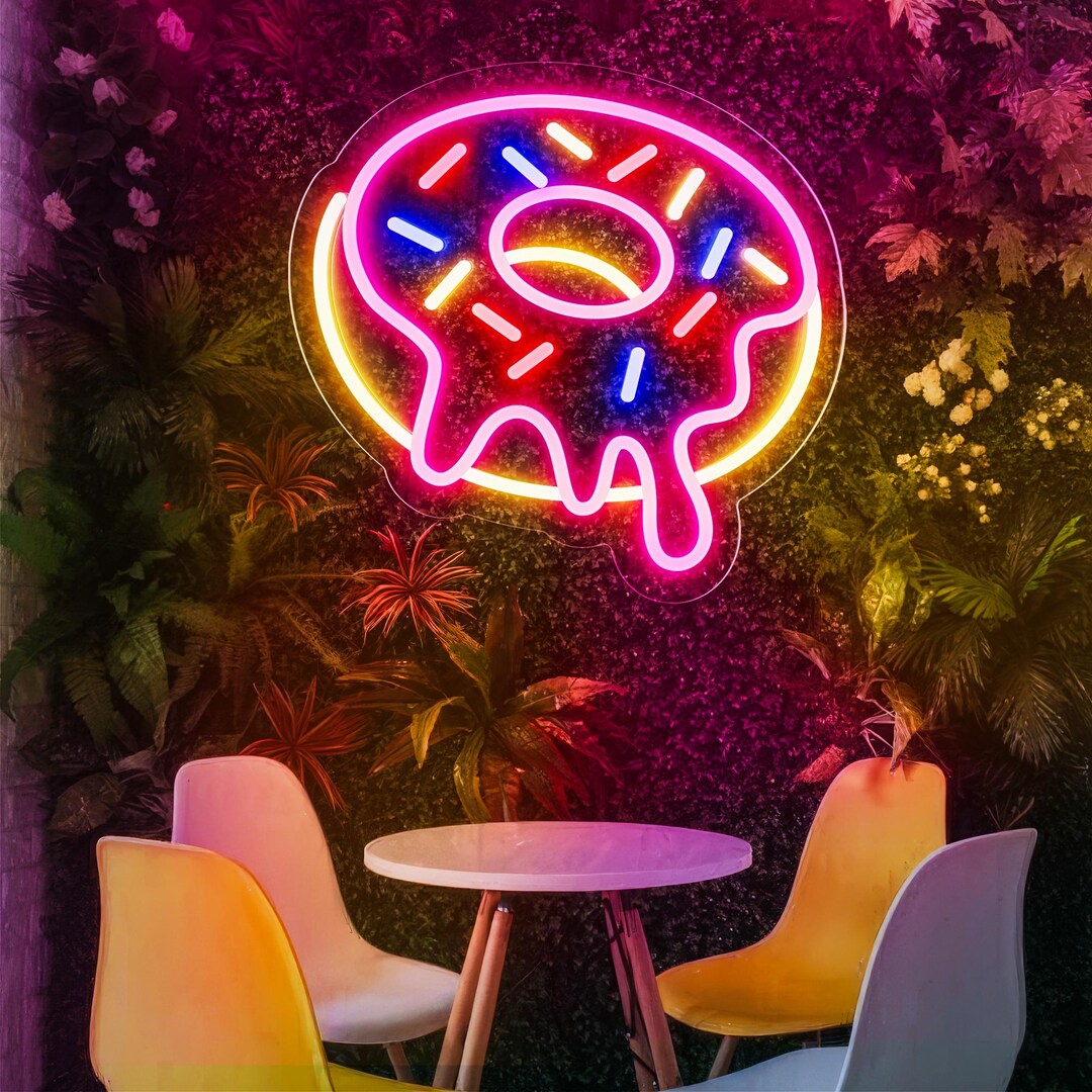 Sweet Donuts Neon Sign,custom Food Neon Sign,custom Food Bakery Night ...