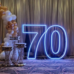 Light up Neon Sign Number,marquee Neon Sign Number,3ft 4ft RGB Neon ...