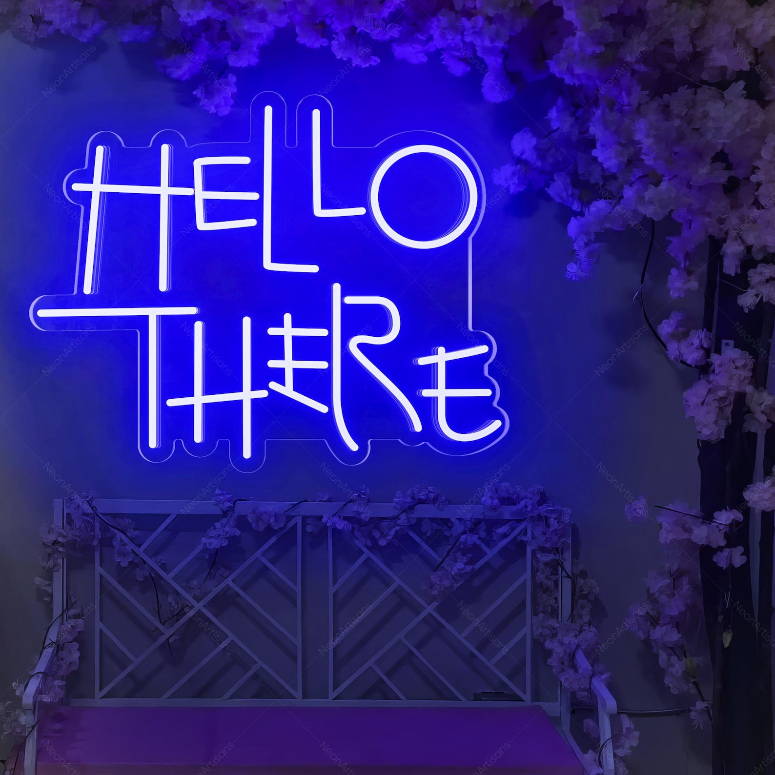 Hello There Neon Sign,neon Party Decor,blinking Spooky Neon Light,game ...