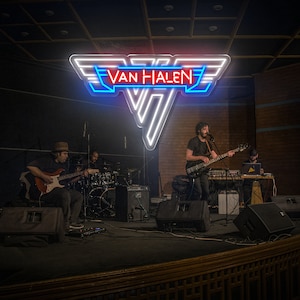 Van Halen Neon Sign, VAN HALEN Led Sign, Music Studio Decor, Retro Home ...