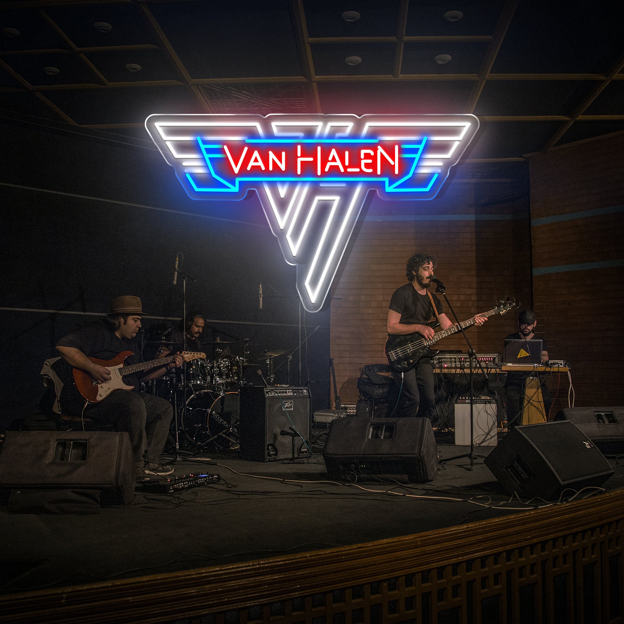 Van Halen Neon Sign, VAN HALEN Led Sign, Music Studio Decor, Retro Home ...