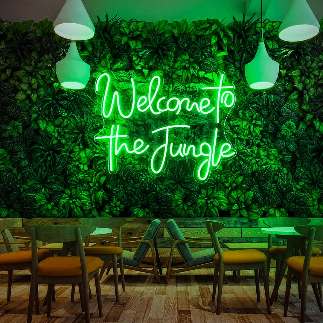 Welcome to the Jungle Led Sign ,shop Neon Sign,jungle Neon Sign,welcome ...