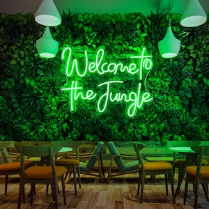 Welcome to the Jungle Led Sign ,shop Neon Sign,jungle Neon Sign,welcome ...