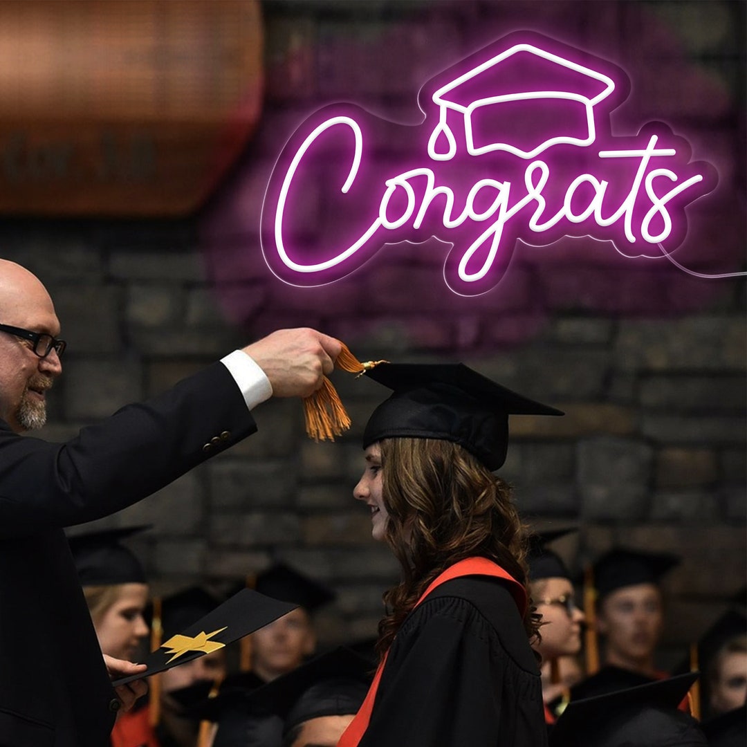 Congrats Neon Sign,congrats Led Sign Custom Graduation Decor,neon Sign ...