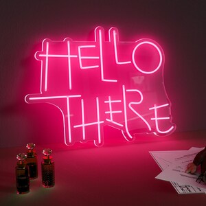 Hello There Neon Sign,neon Party Decor,blinking Spooky Neon Light,game ...