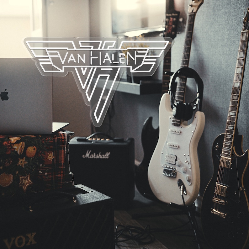 Van Halen Neon Sign, VAN HALEN Led Sign, Music Studio Decor, Retro Home ...