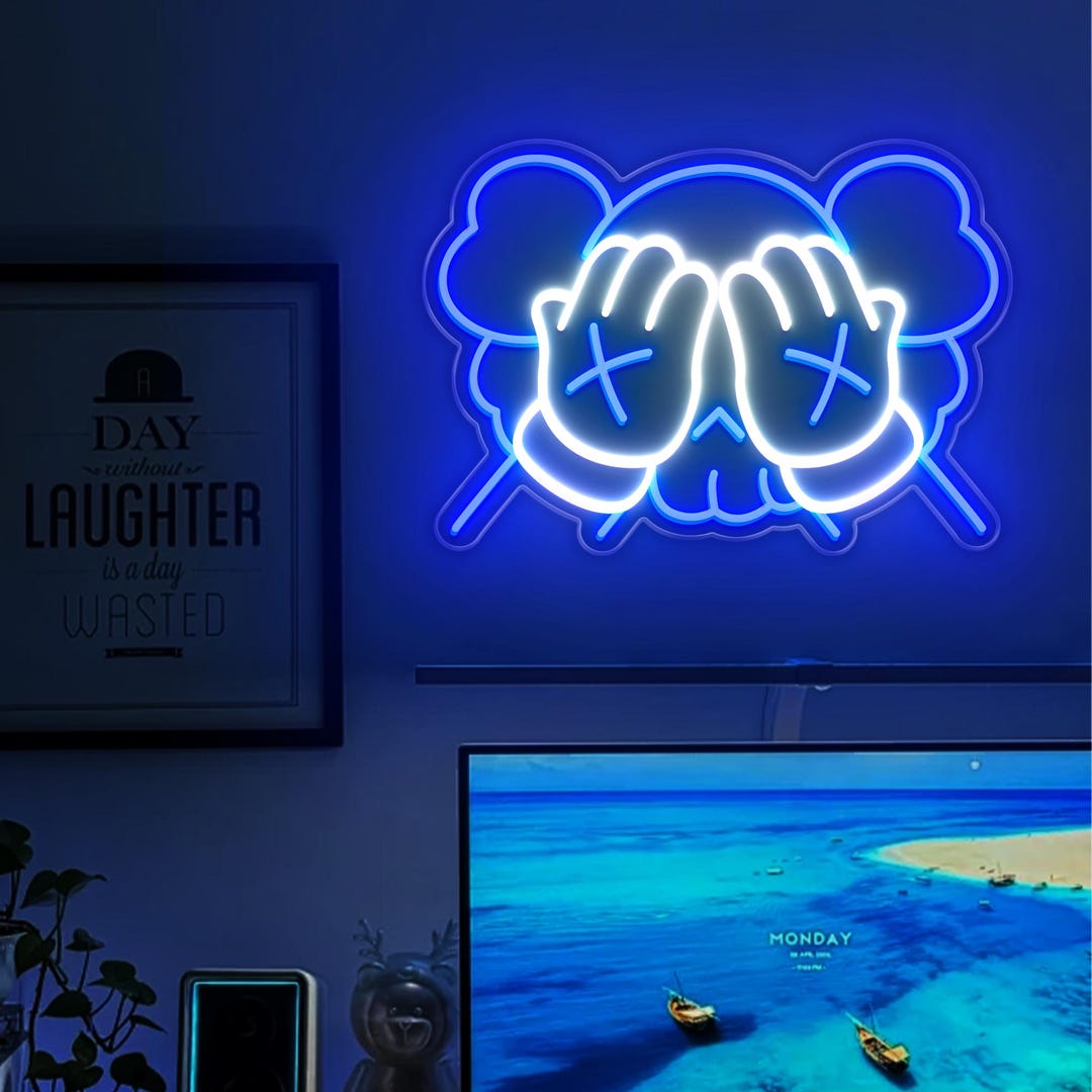 Kaws Led Neon Sign,anime Neon Sign,game Room Neon Sign,custom Neon Sign ...
