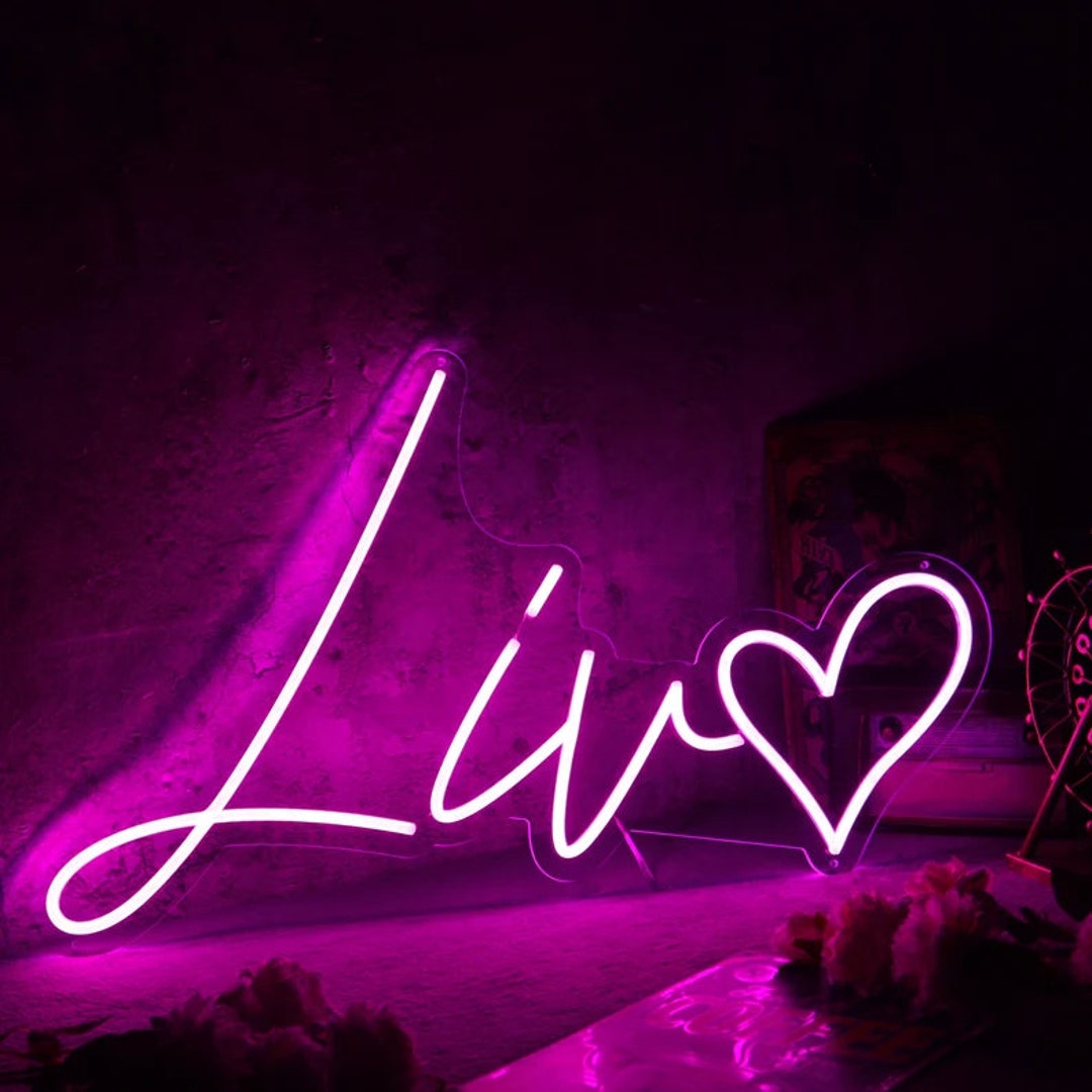 Custom Name Neon Signneon Signwedding Neon Signwall Decor Kid Room ...