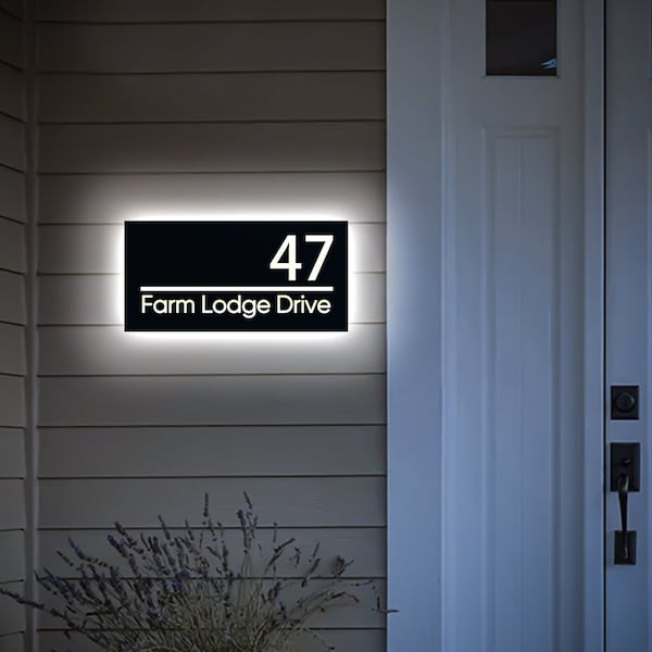 Light up Address Numbers - Etsy