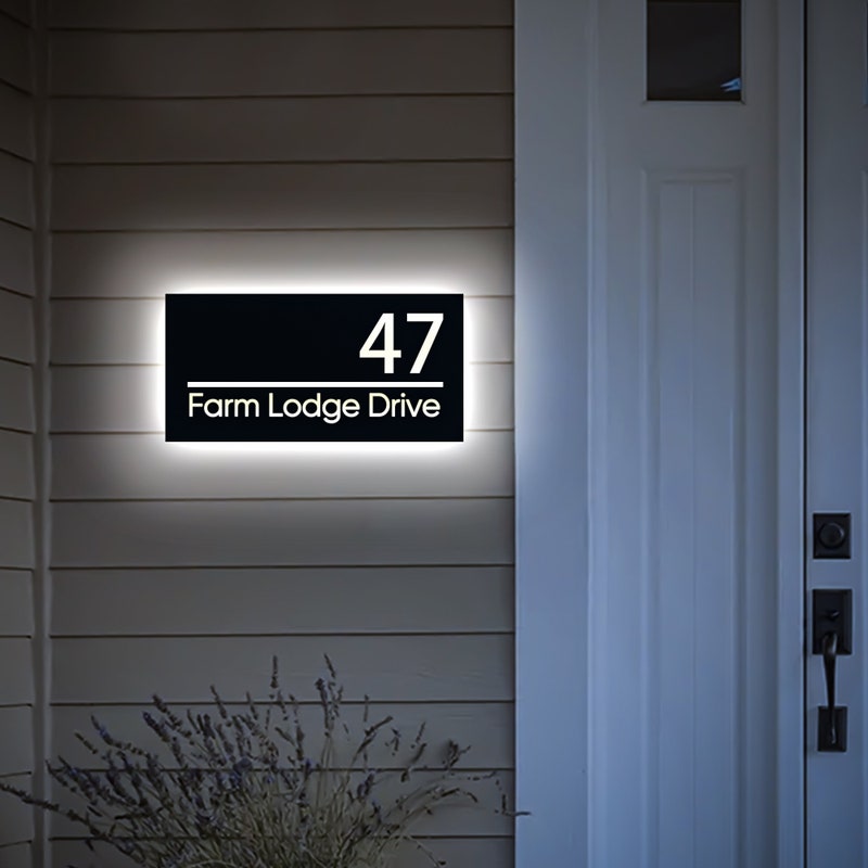 Lighted House Number - Etsy